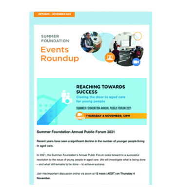 Summer Foundation updates - Summer Foundation