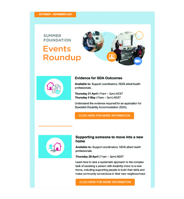 Summer Foundation updates - Summer Foundation