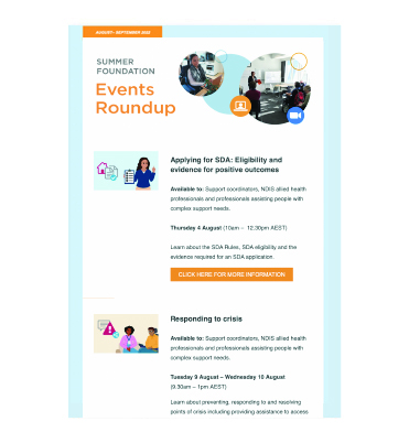 Summer Foundation updates - Summer Foundation